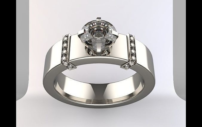 Diamond Rings 3D model 3D printable | CGTrader