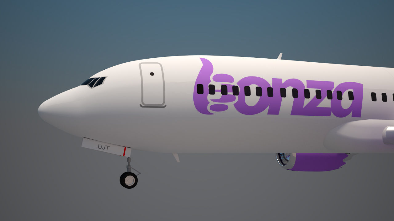 Bonza Air Boeing 737 Max 8 3D model | CGTrader
