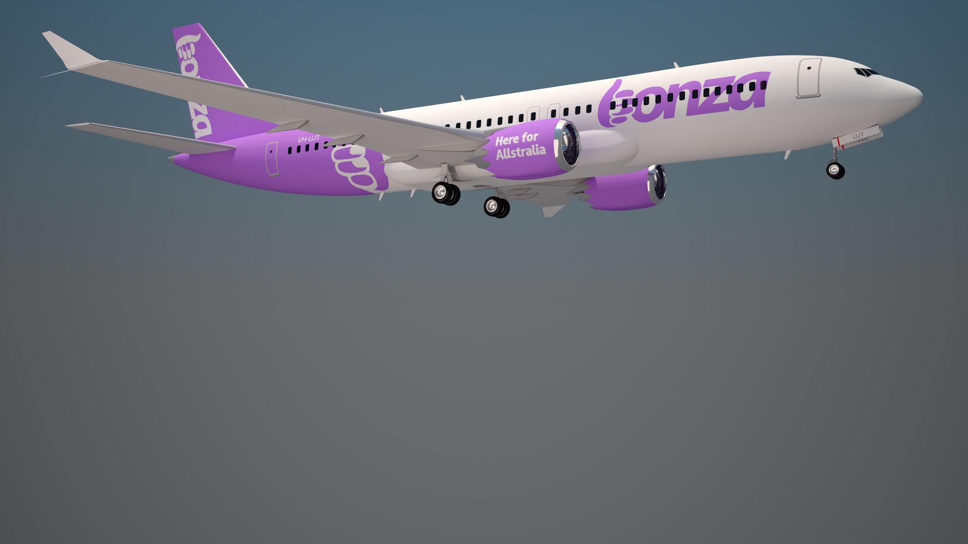 Bonza Air Boeing 737 Max 8 3D model | CGTrader