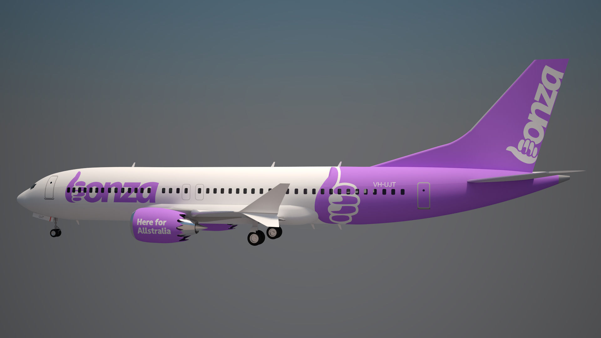 Bonza Air Boeing 737 Max 8 3D model | CGTrader
