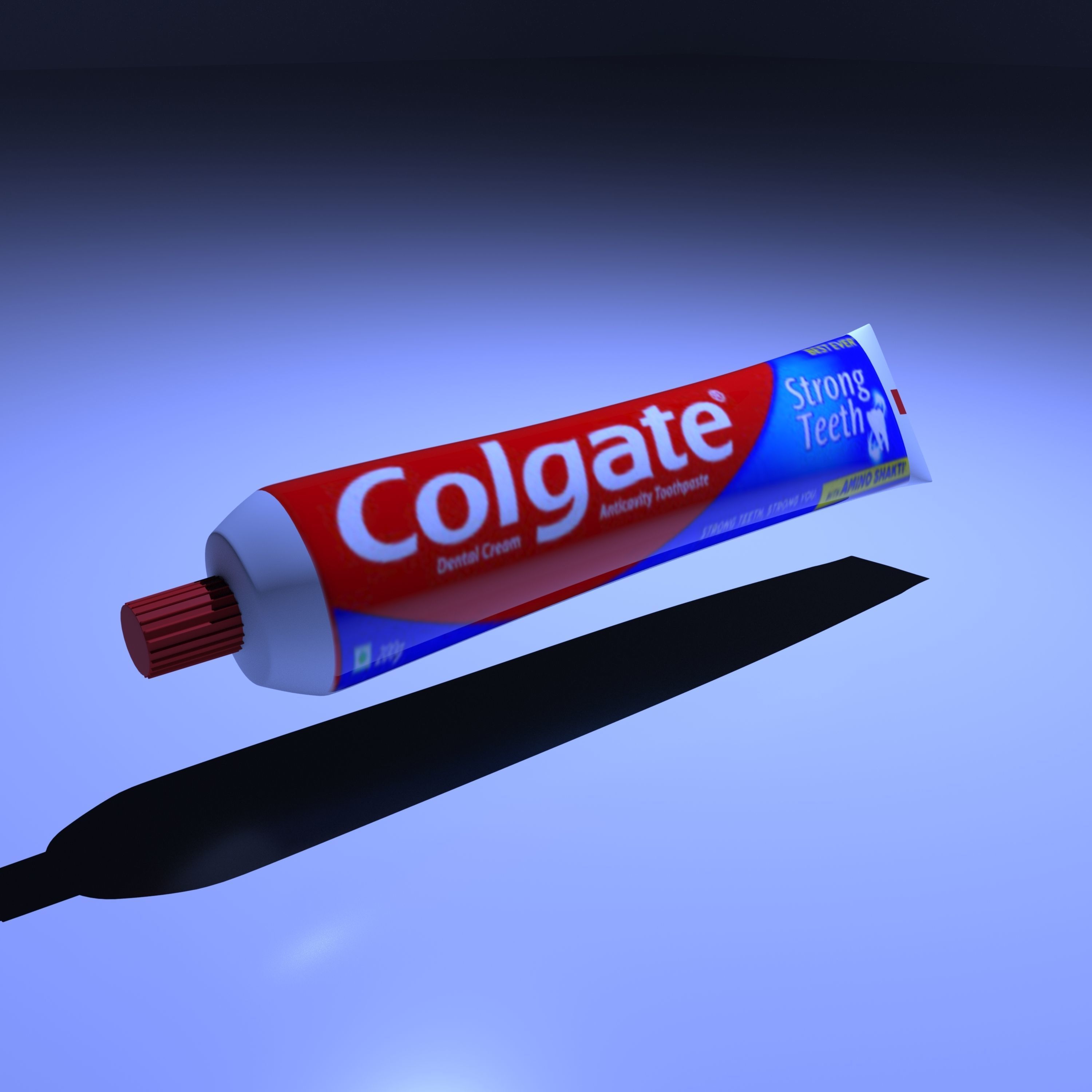 3D model Toothpaste 3d Model - Colgate Strong Teeth VR / AR / low-poly ...