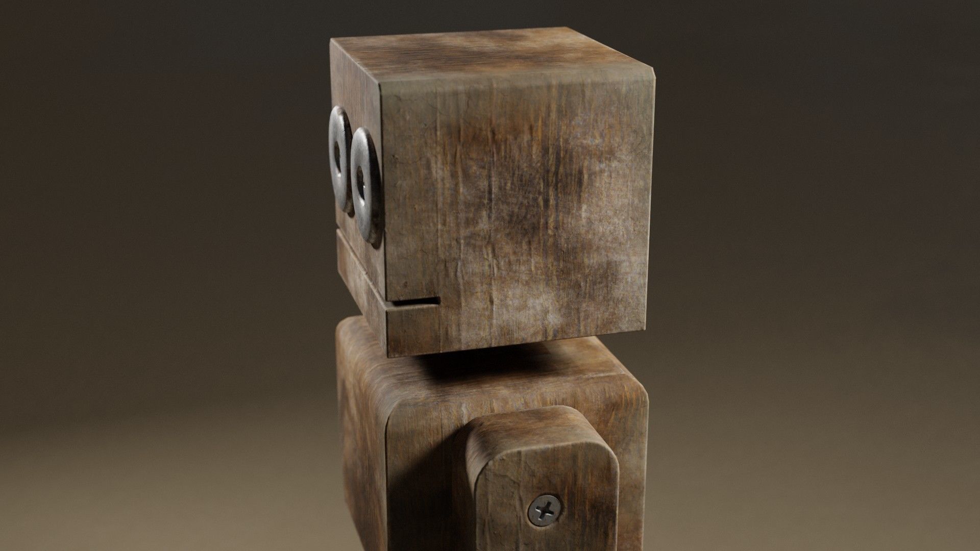 Wooden Robot 3D model | CGTrader