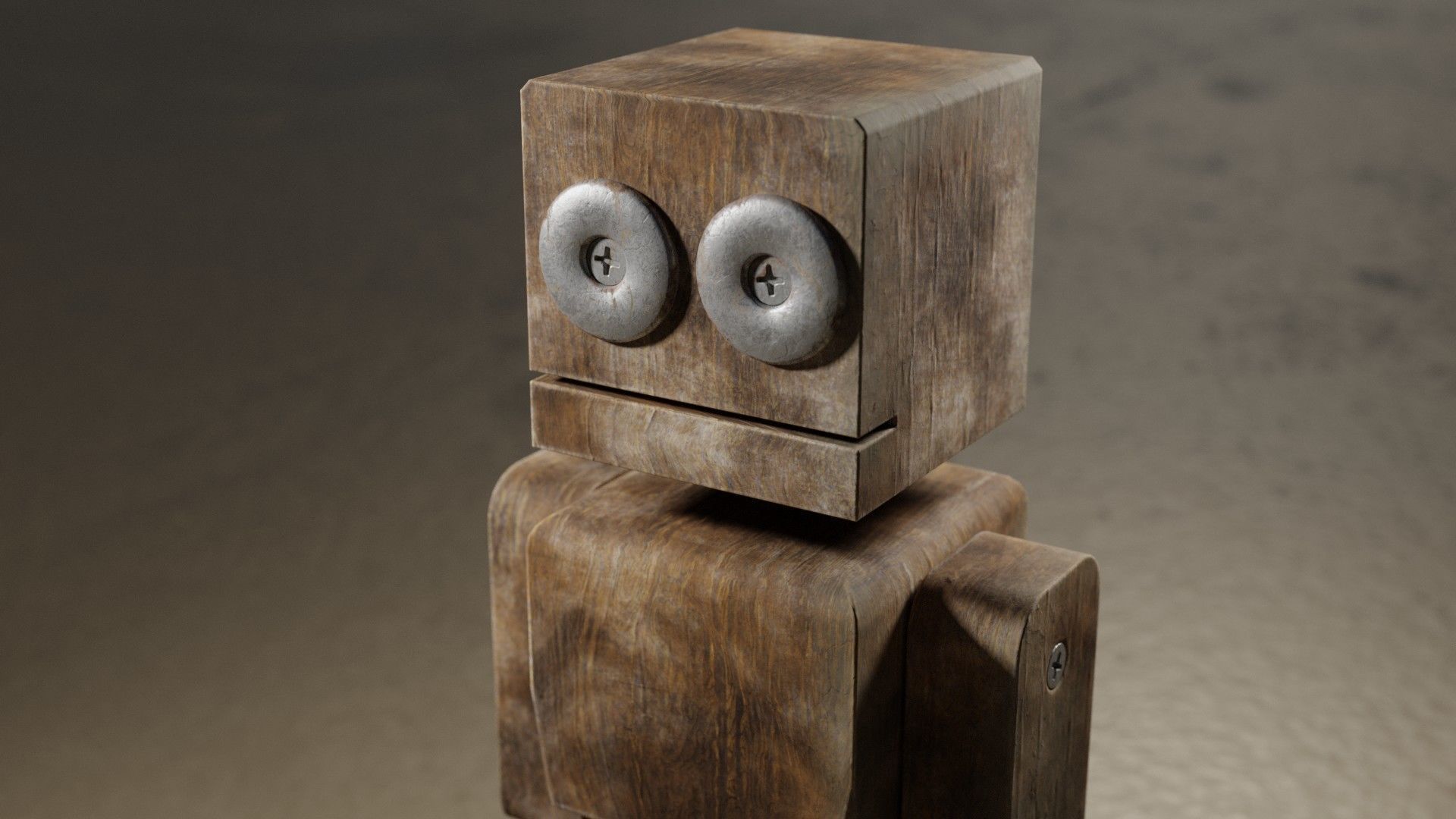 Wooden Robot 3D model | CGTrader