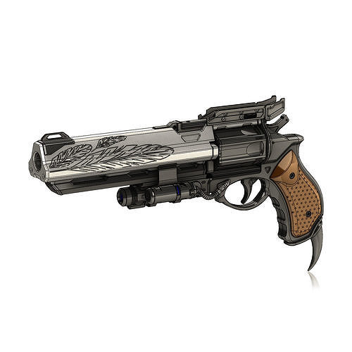 Hawkmoon Exotic Hand Cannon 3D model 3D printable | CGTrader