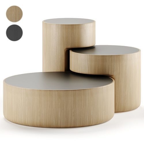 Levels Set of 3 Nesting Tables by Dan Yeffet and Lucie Koldova 3D model ...