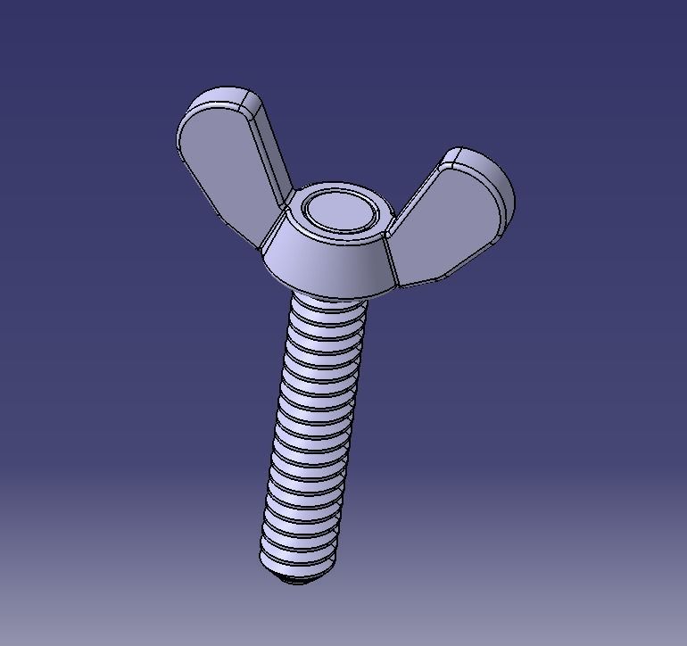M4 x 10mm Wing Screws 3D model 3D printable | CGTrader