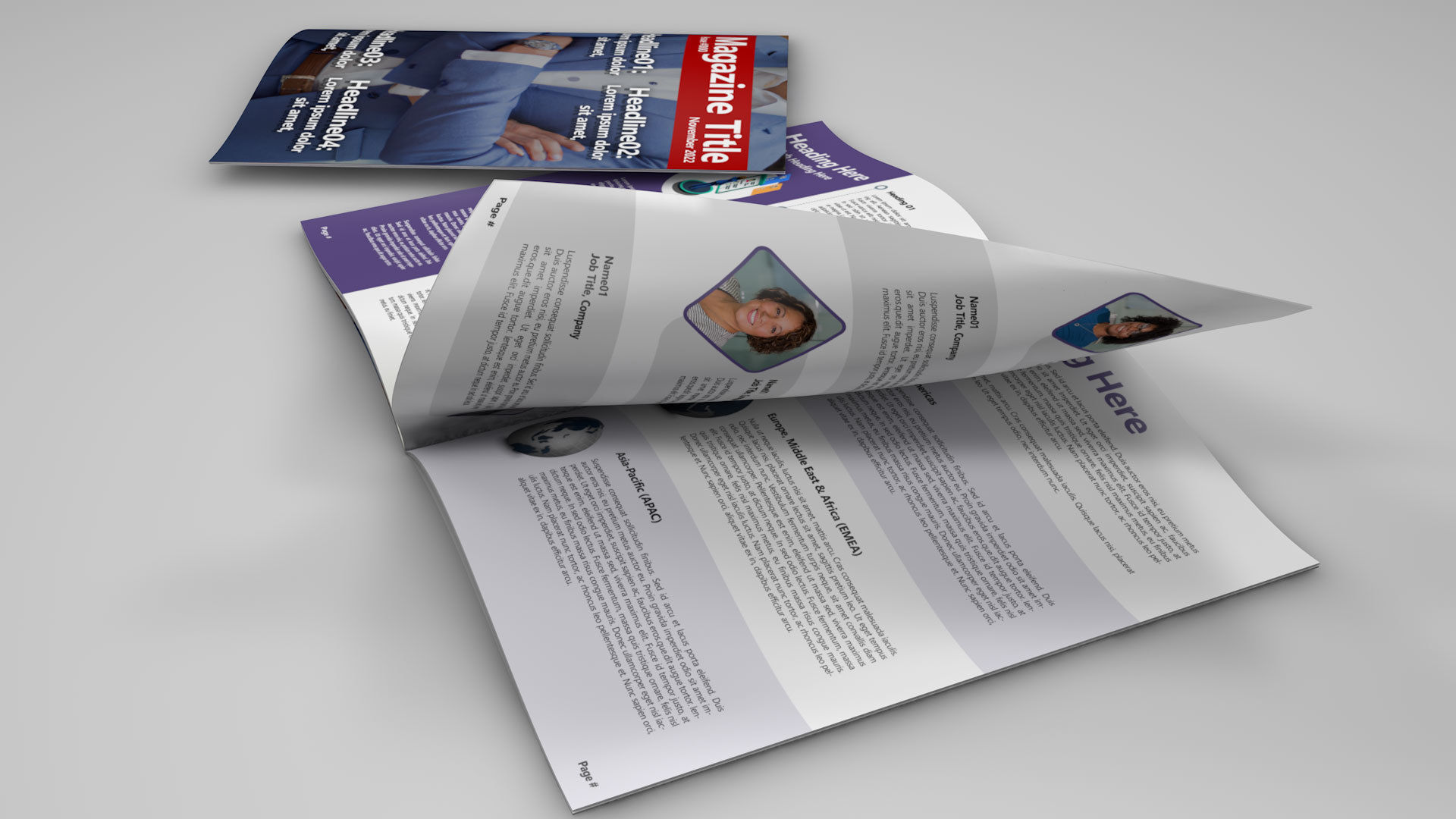 Editable magazine or brochure 3D model | CGTrader