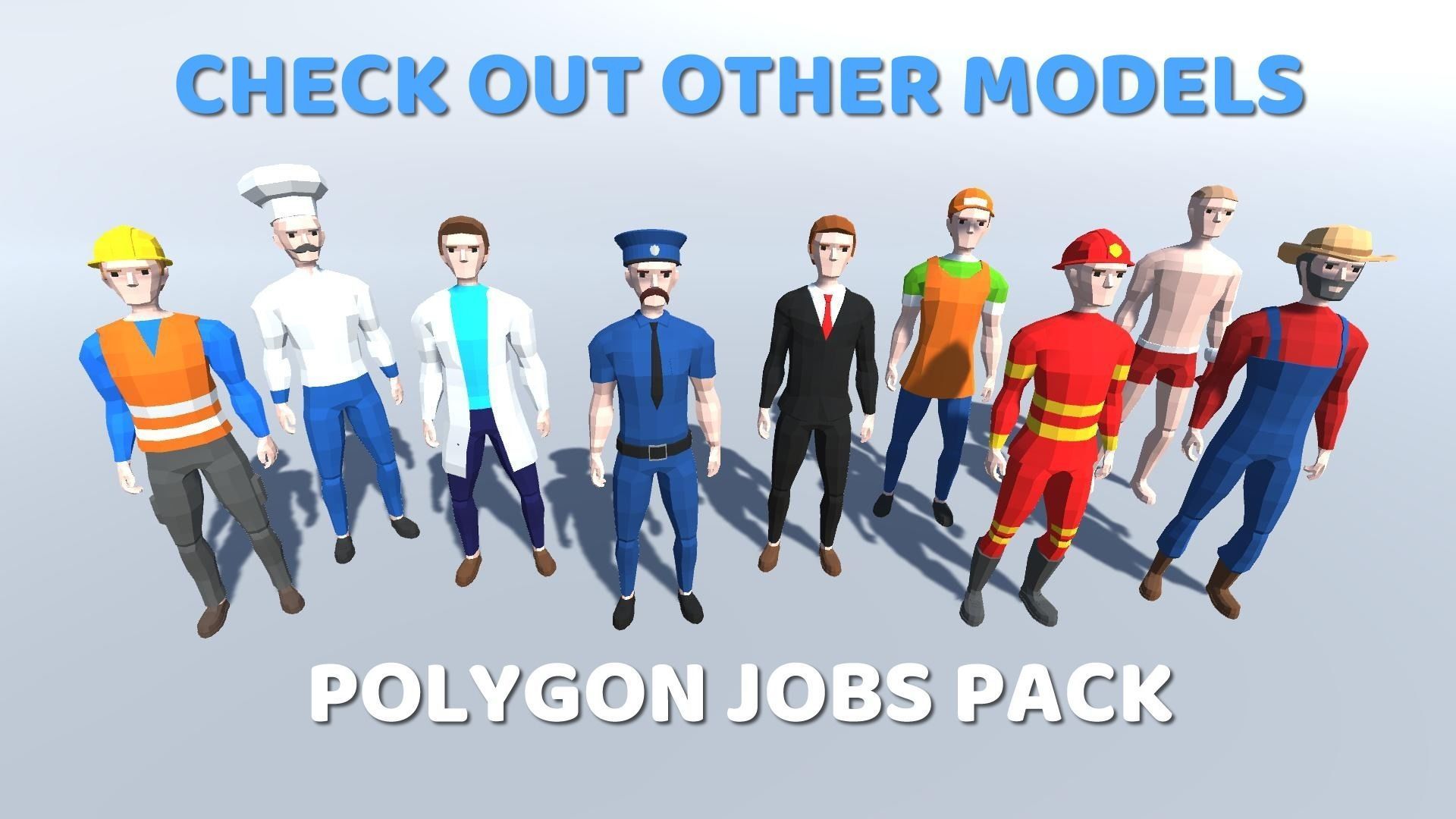3D model Stickman Simple Low Poly Character VR / AR / low-poly | CGTrader