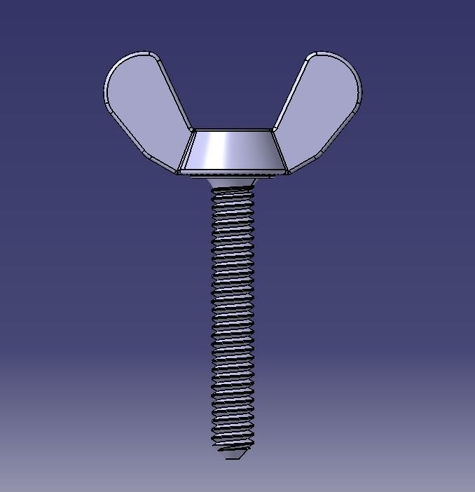M3 x 20mm Wing Screws 3D model 3D printable | CGTrader