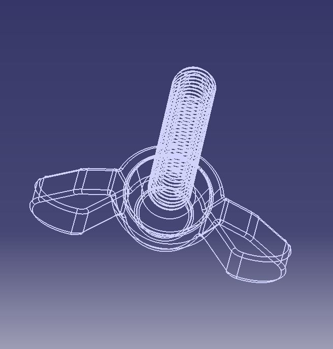 M3 x 20mm Wing Screws 3D model 3D printable | CGTrader