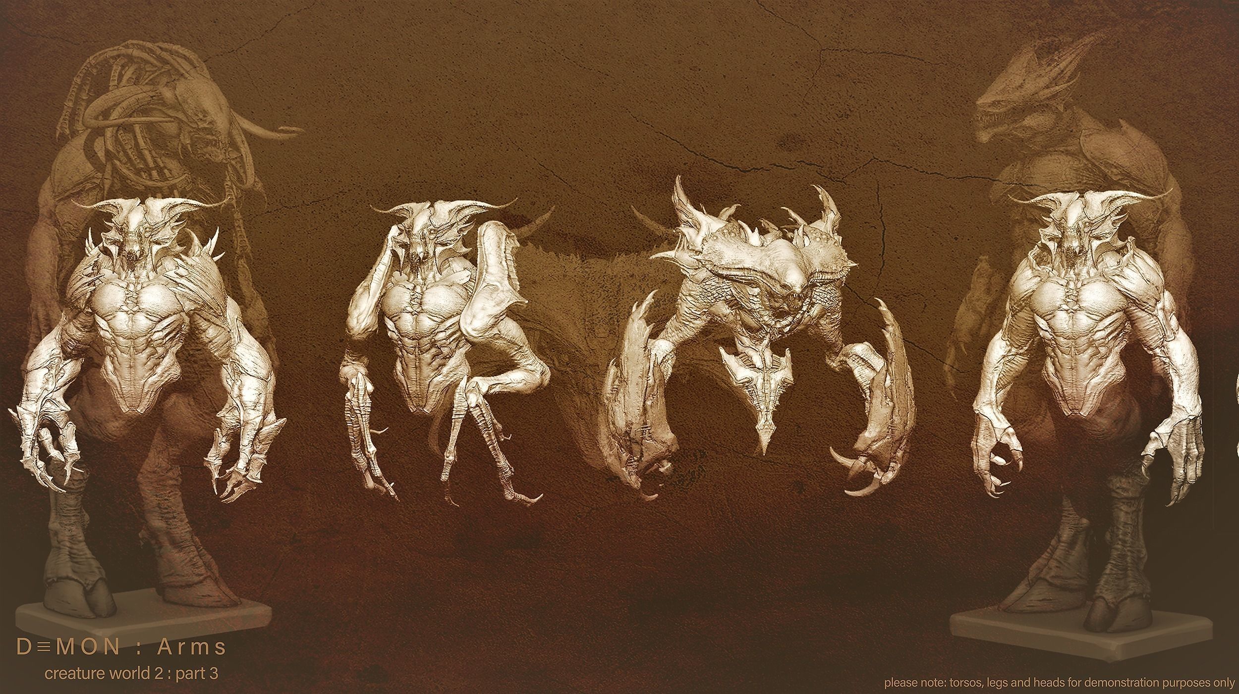 DEMON part three 40 Arms with Blendshapes 3D model | CGTrader