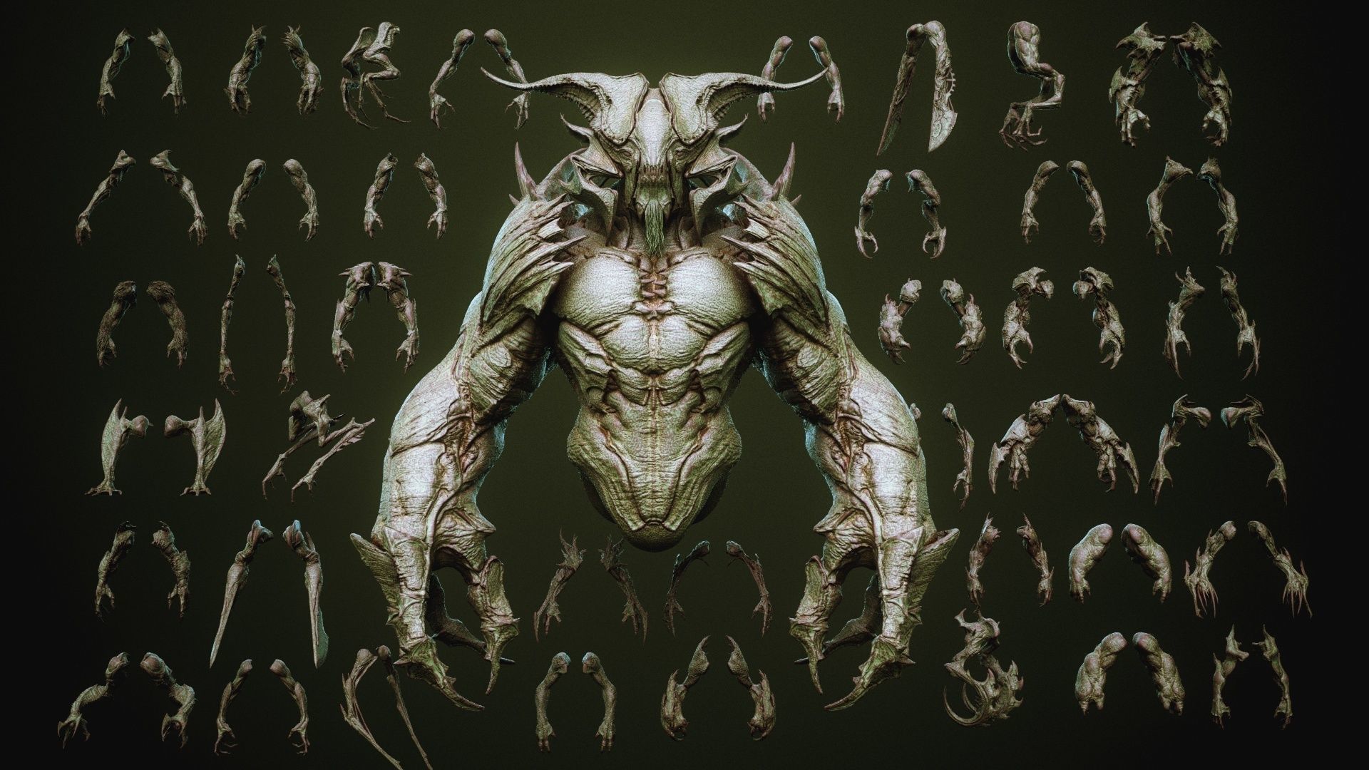 DEMON part three 40 Arms with Blendshapes 3D model | CGTrader