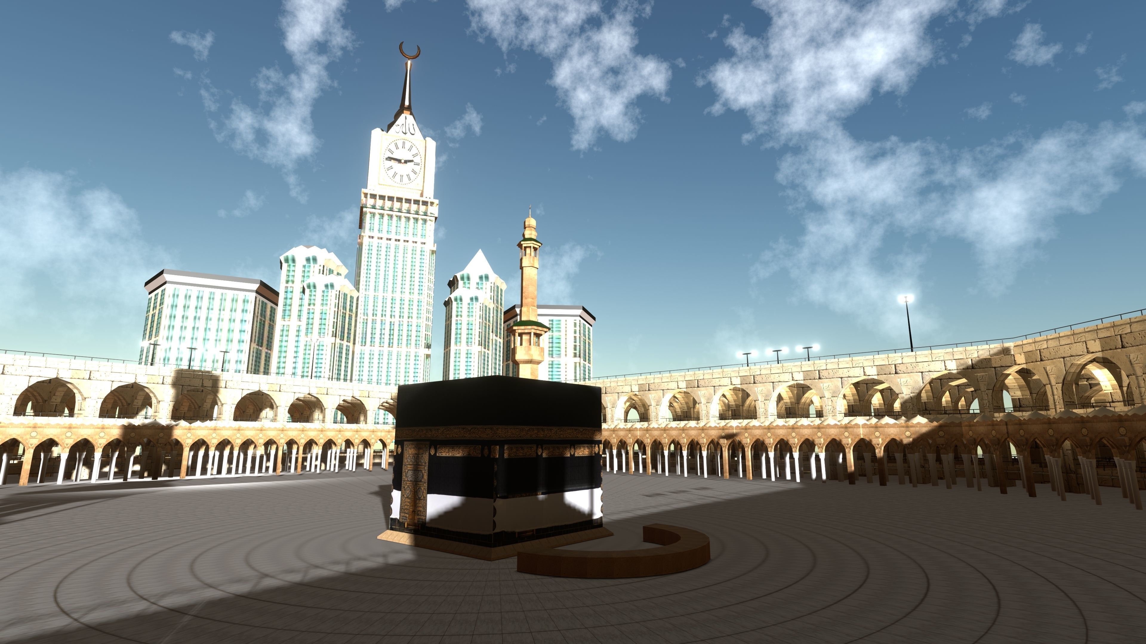 3D model Kaaba and its surroundings VR / AR / low-poly | CGTrader