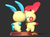 Plusle and Minun - Pokemon Fanart 3D model 3D printable | CGTrader