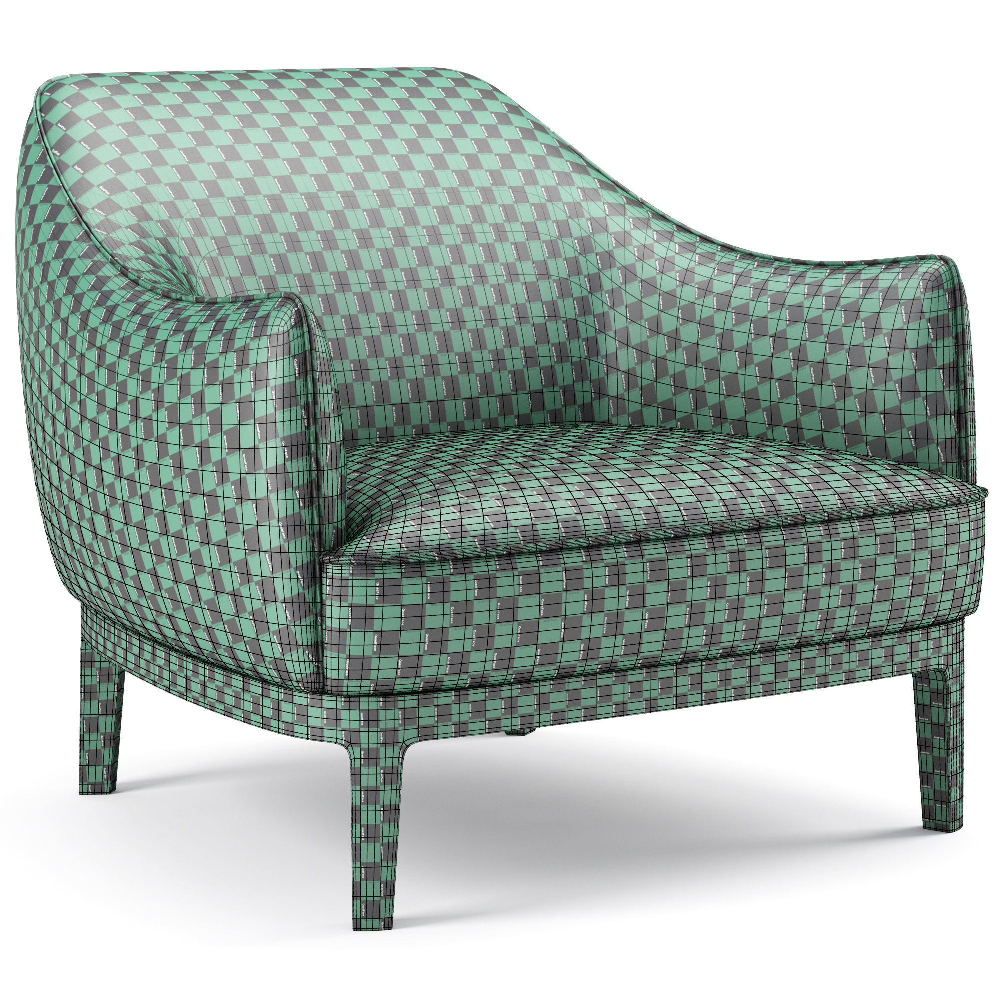 Potocco Blossom Armchair 3D model | CGTrader