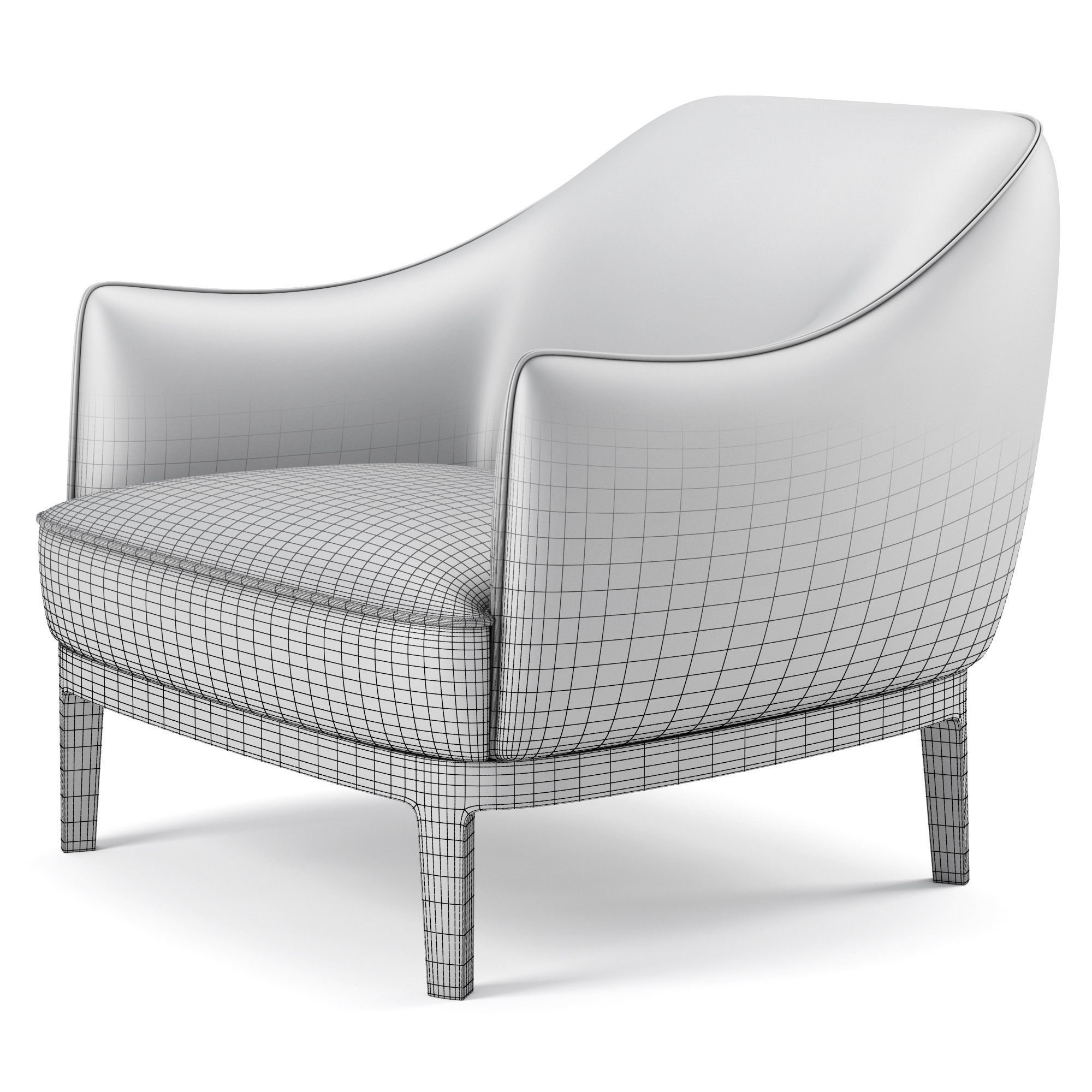 Potocco Blossom Armchair 3D model | CGTrader