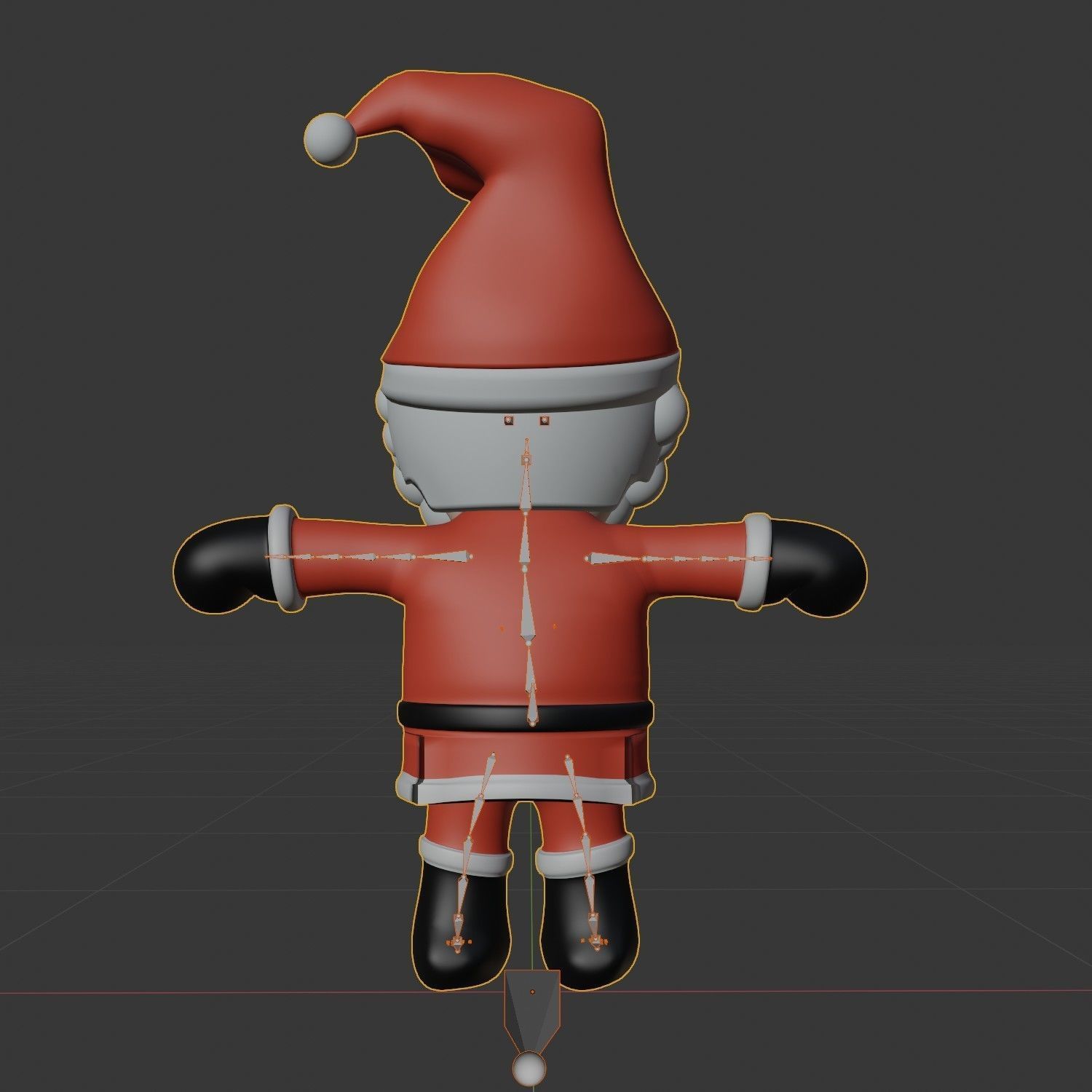Christmas Santa Claus Cartoon Character Design Model With Rigged 3D ...