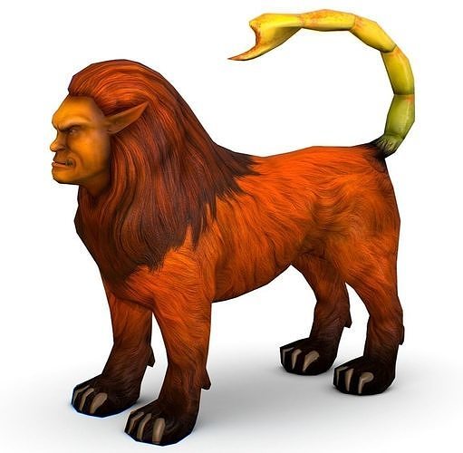 3D model LowPoly Manticore Monster VR / AR / low-poly | CGTrader
