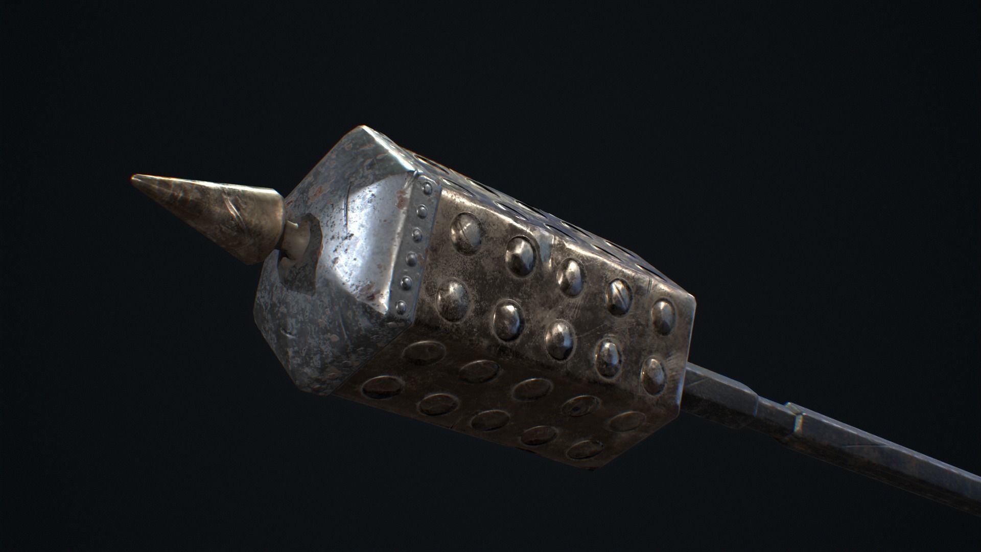 3D model Medieval Weapon Mace -PBR- Game Ready VR / AR / low-poly ...