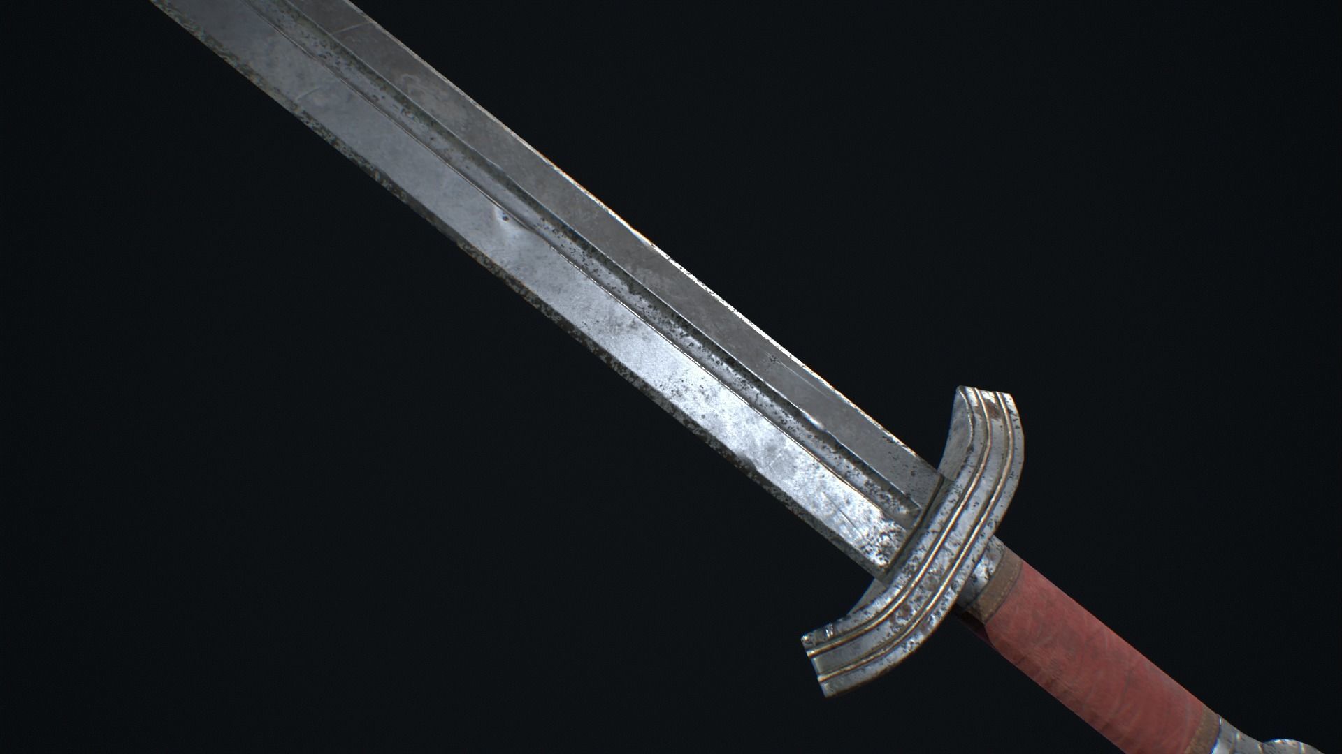 3D model Medieval Weapon Short Sword -PBR- Game Ready VR / AR / low ...