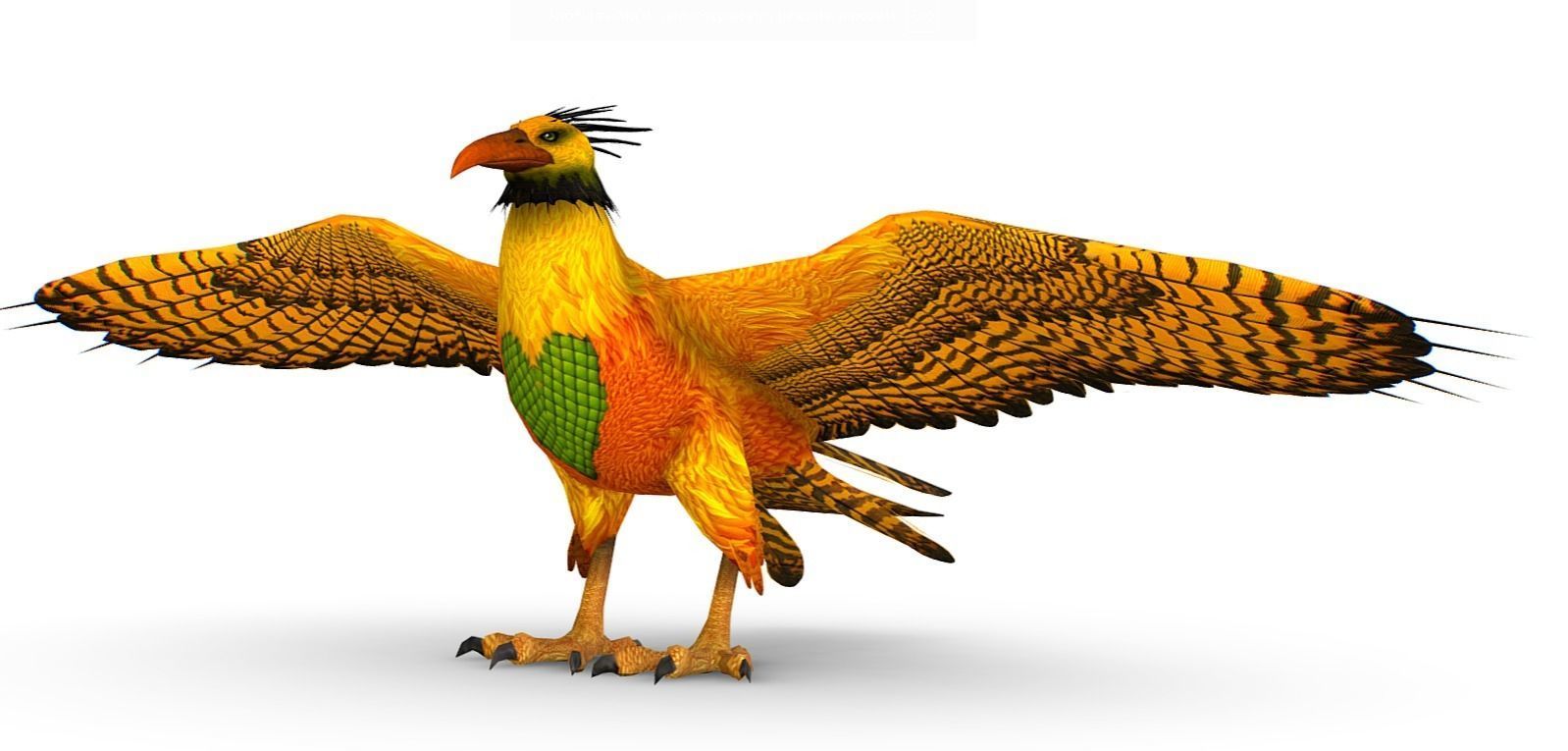 3D model LowPoly the Mythical Bird Predator Roc VR / AR / low-poly ...