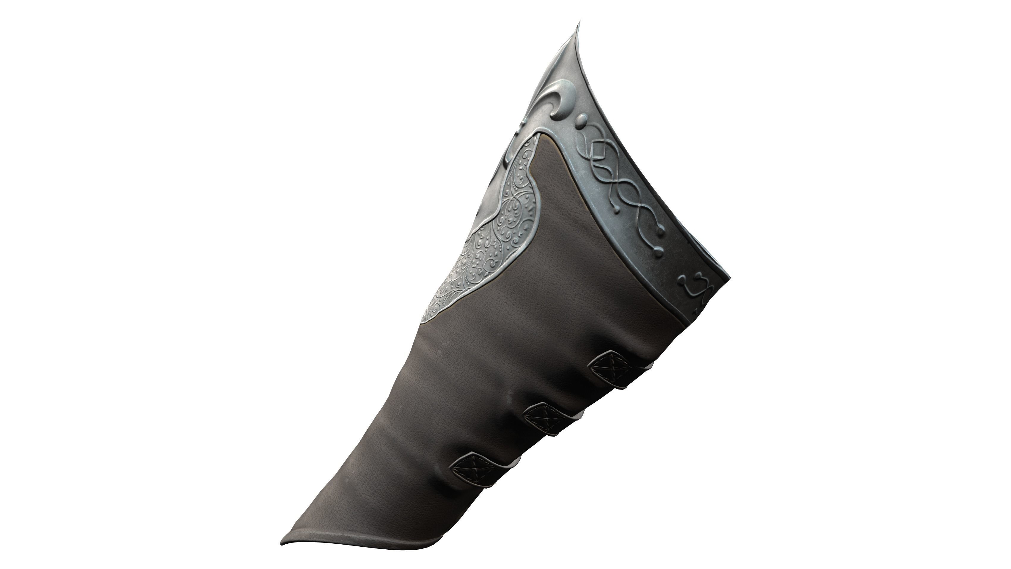 3D model Medieval Leather Lower Arm Shield VR / AR / low-poly | CGTrader