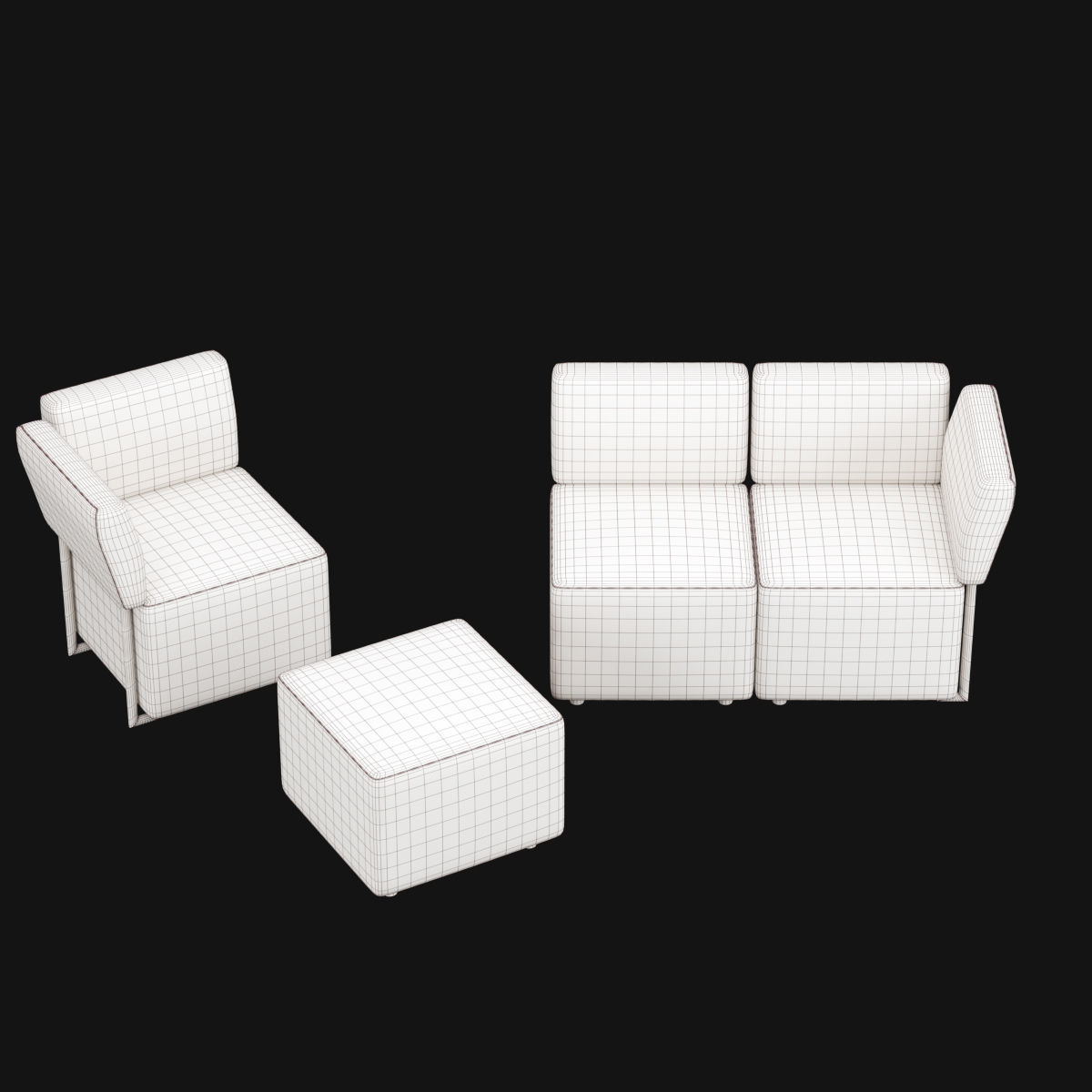 Module sofa 1 3D model | CGTrader