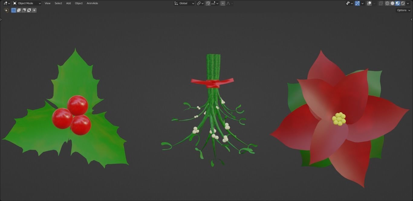 Christmas Mistletoes 3D model | CGTrader