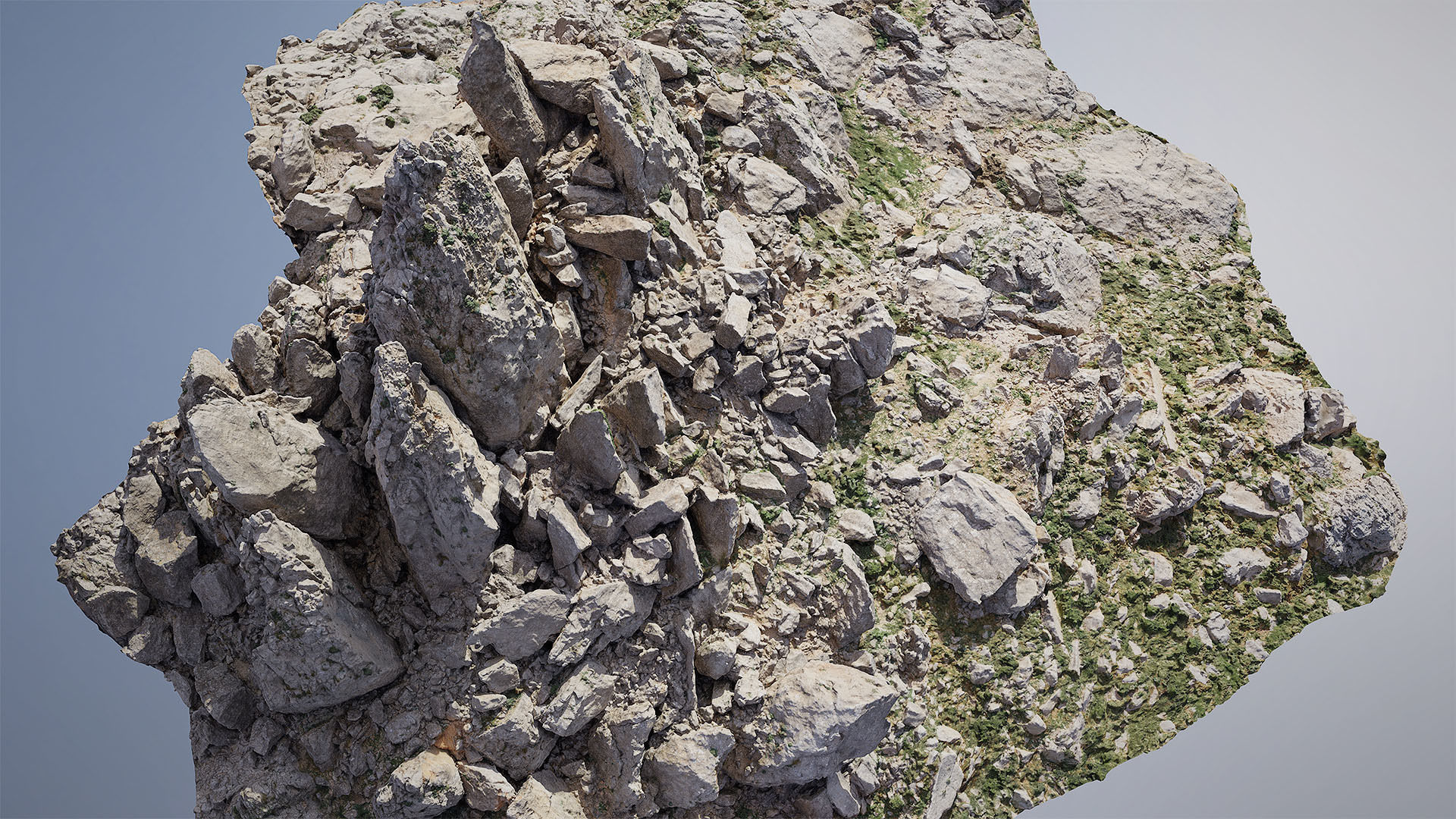 3D model Cliff Boulder Field Mountain PBR Scan VR / AR / low-poly ...