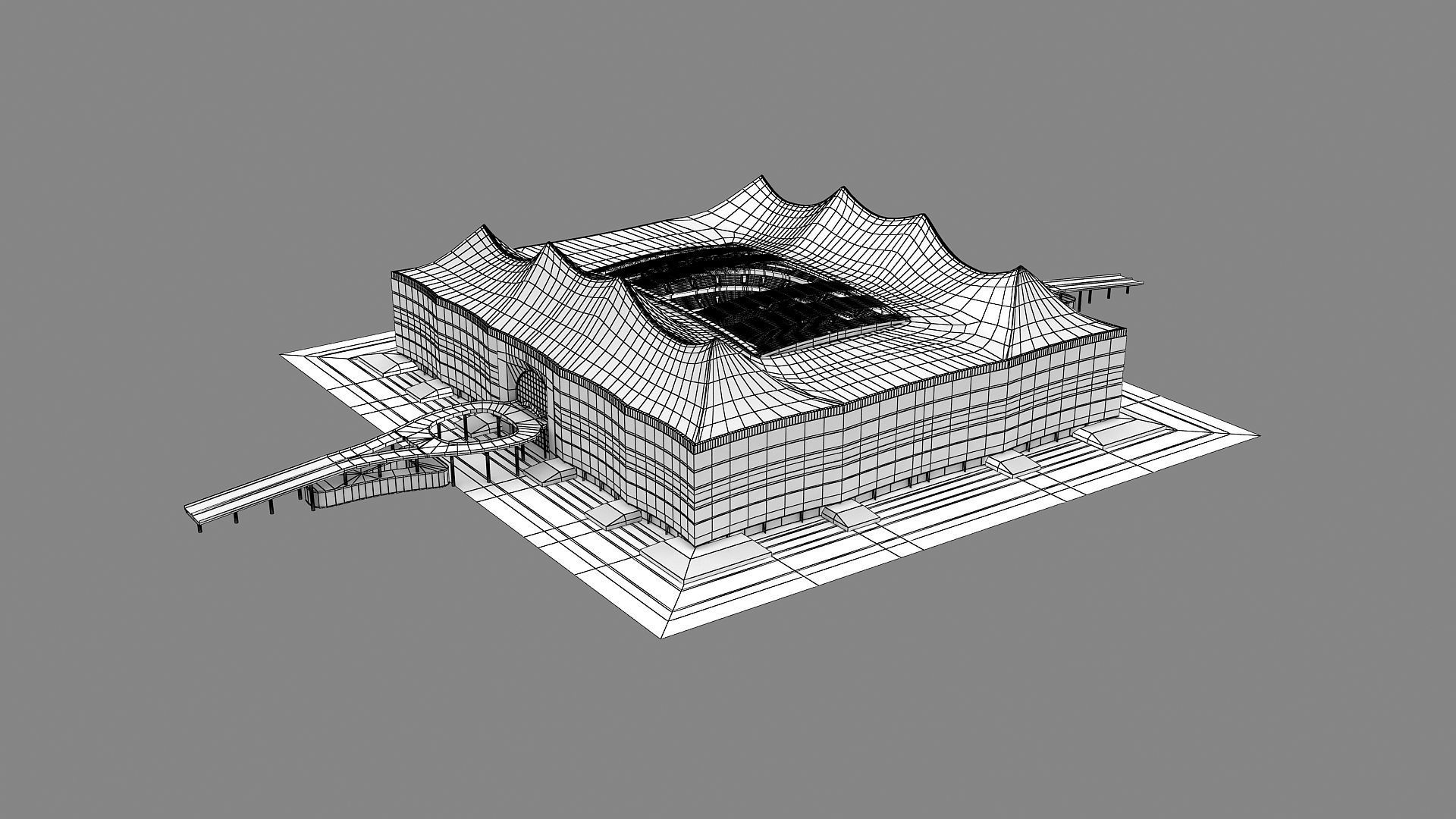 Al Bayt Stadium Qatar- Fifa World Cup 2022 Stadium 3D model 3D model ...