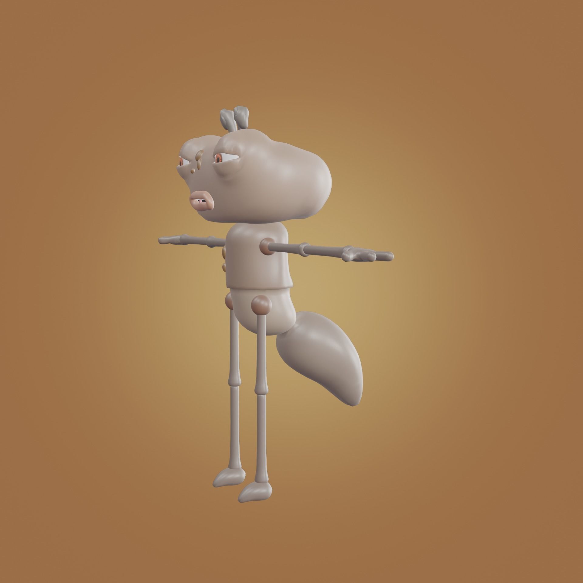 3D model Animated Character Marcus of the Ant World VR / AR / low-poly ...