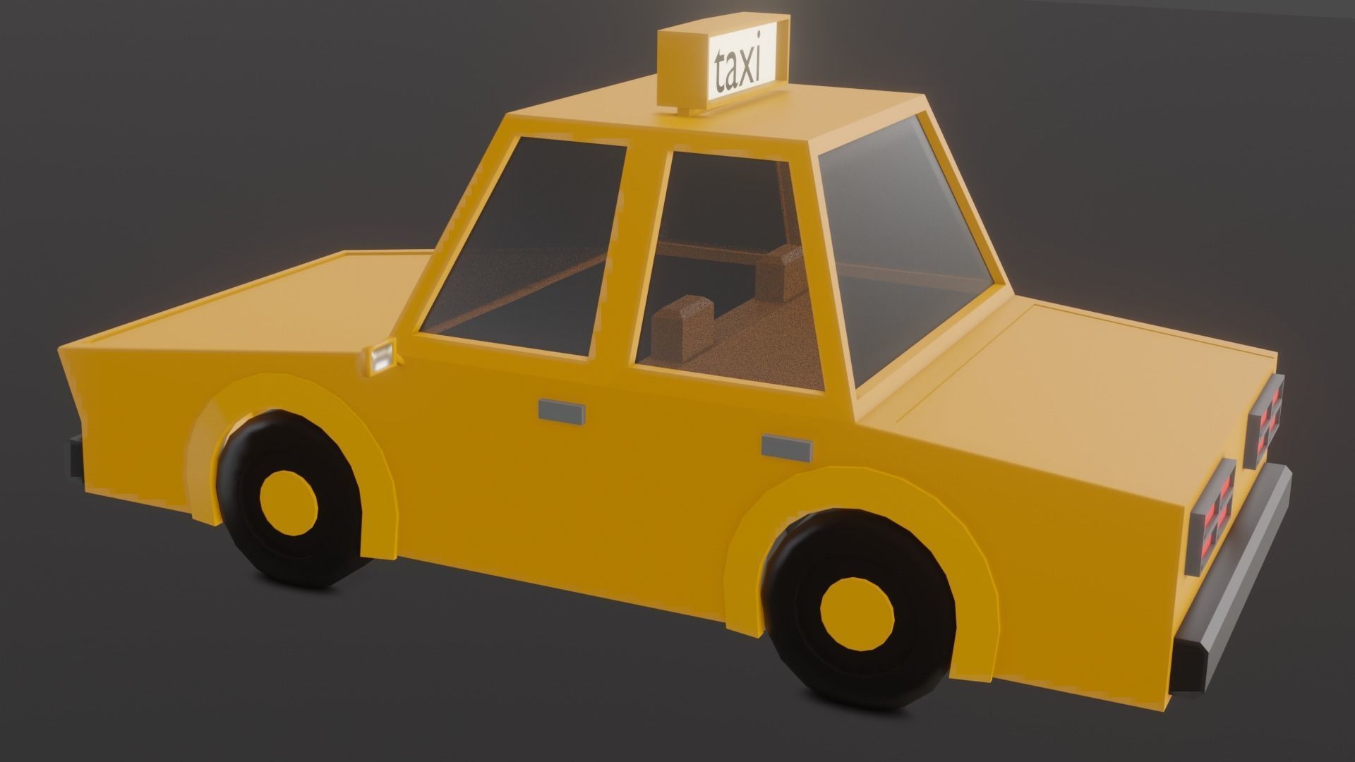 Taxi Car free VR / AR / low-poly 3D model | CGTrader