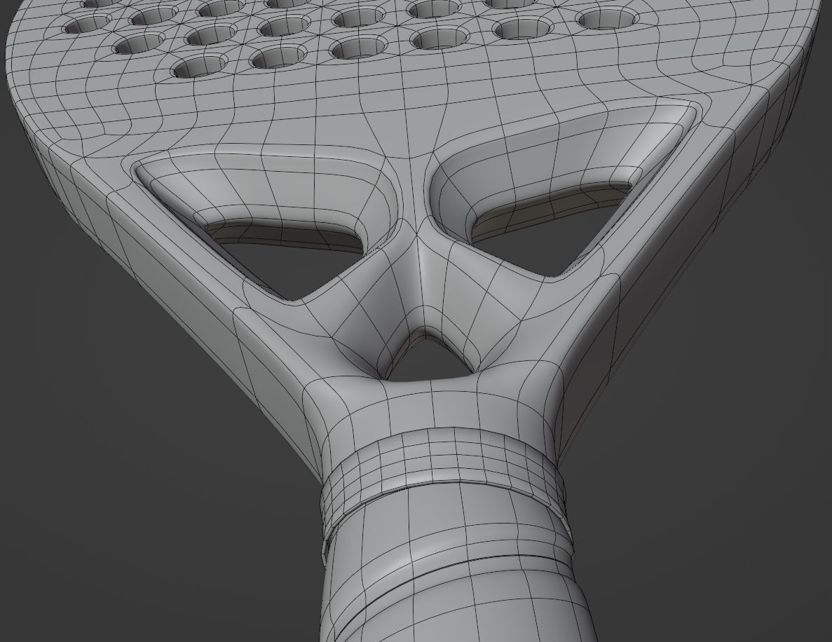 Carbon fiber padel racket 3D model | CGTrader