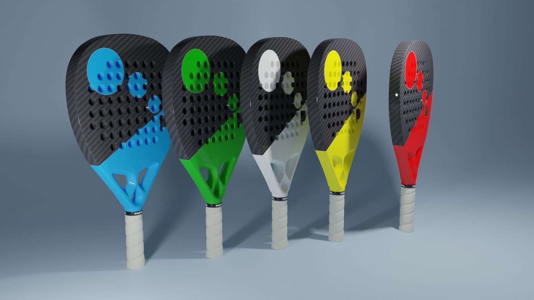 Carbon fiber padel racket 3D model | CGTrader