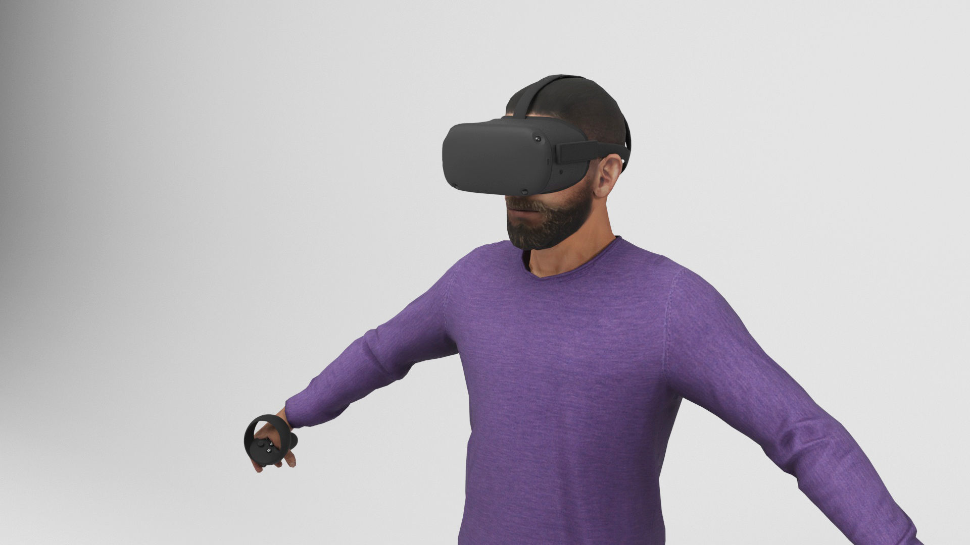 3D model Man with VR VR / AR / low-poly | CGTrader