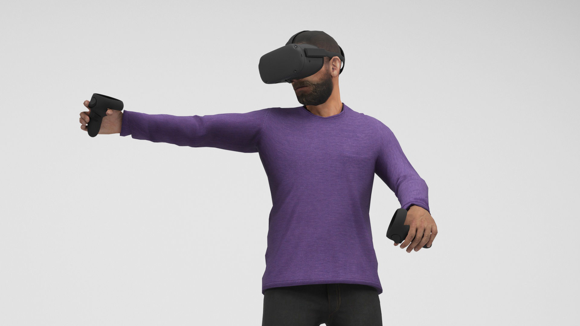 3D model Man with VR VR / AR / low-poly | CGTrader