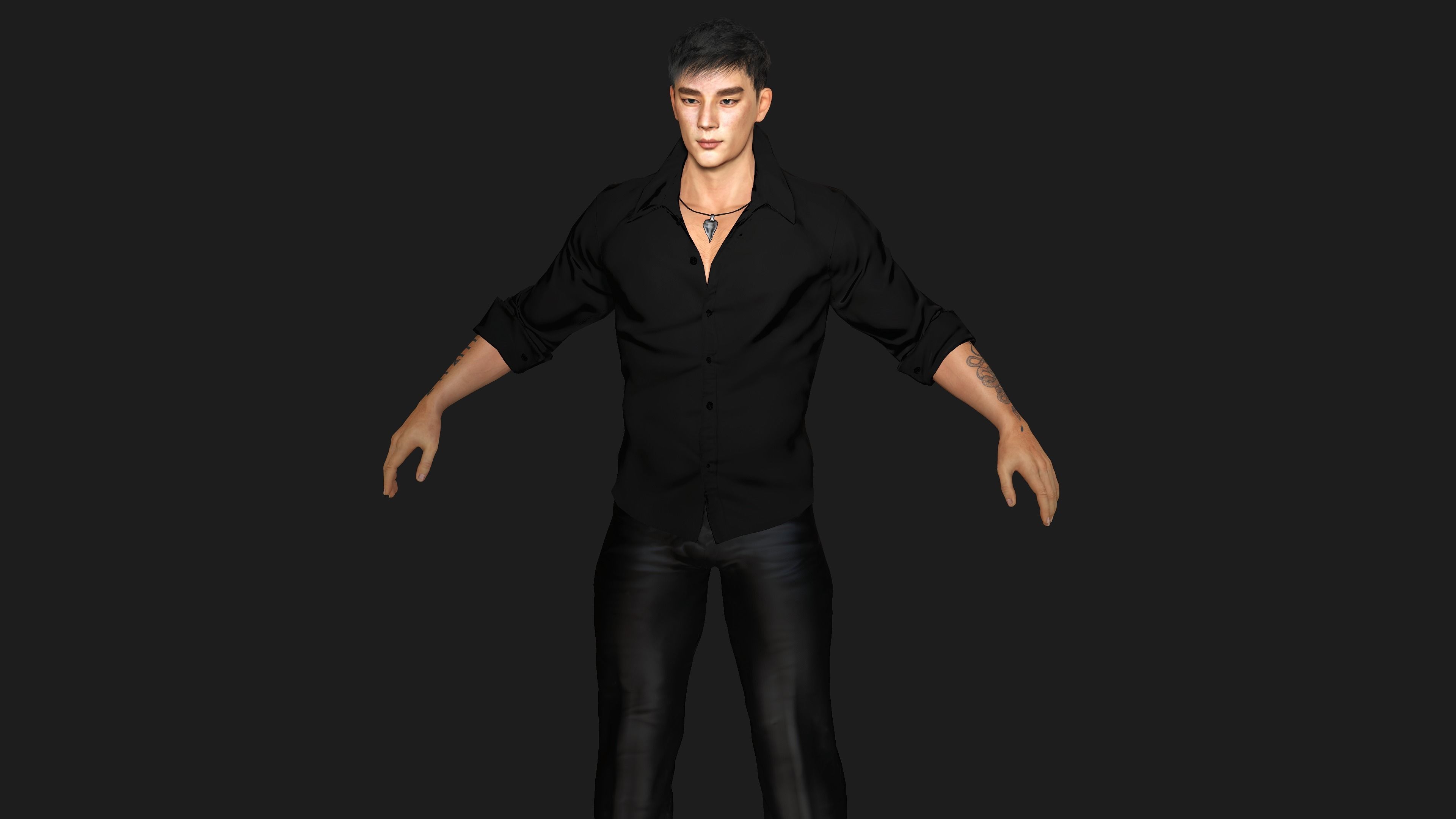 3D model AAA 3D REALISTIC ASIAN MALE CHARACTER - BUSINESSMAN ASIAN VR ...