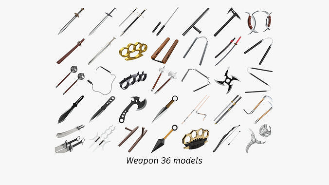 Various PBR weapons 3D Model Collection | CGTrader