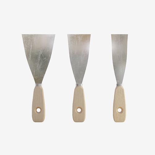 3D model Wooden Spatula for Putty VR / AR / low-poly | CGTrader