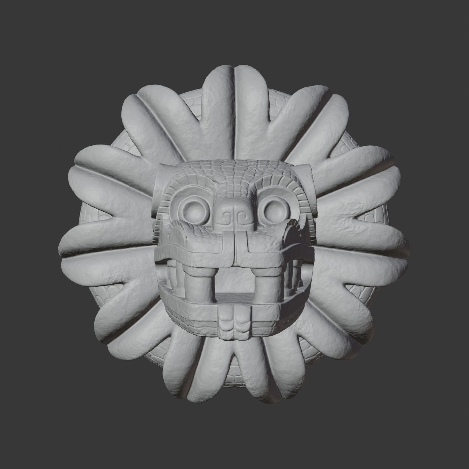 Quetzalcoatl mexican lion head 3D model 3D printable | CGTrader