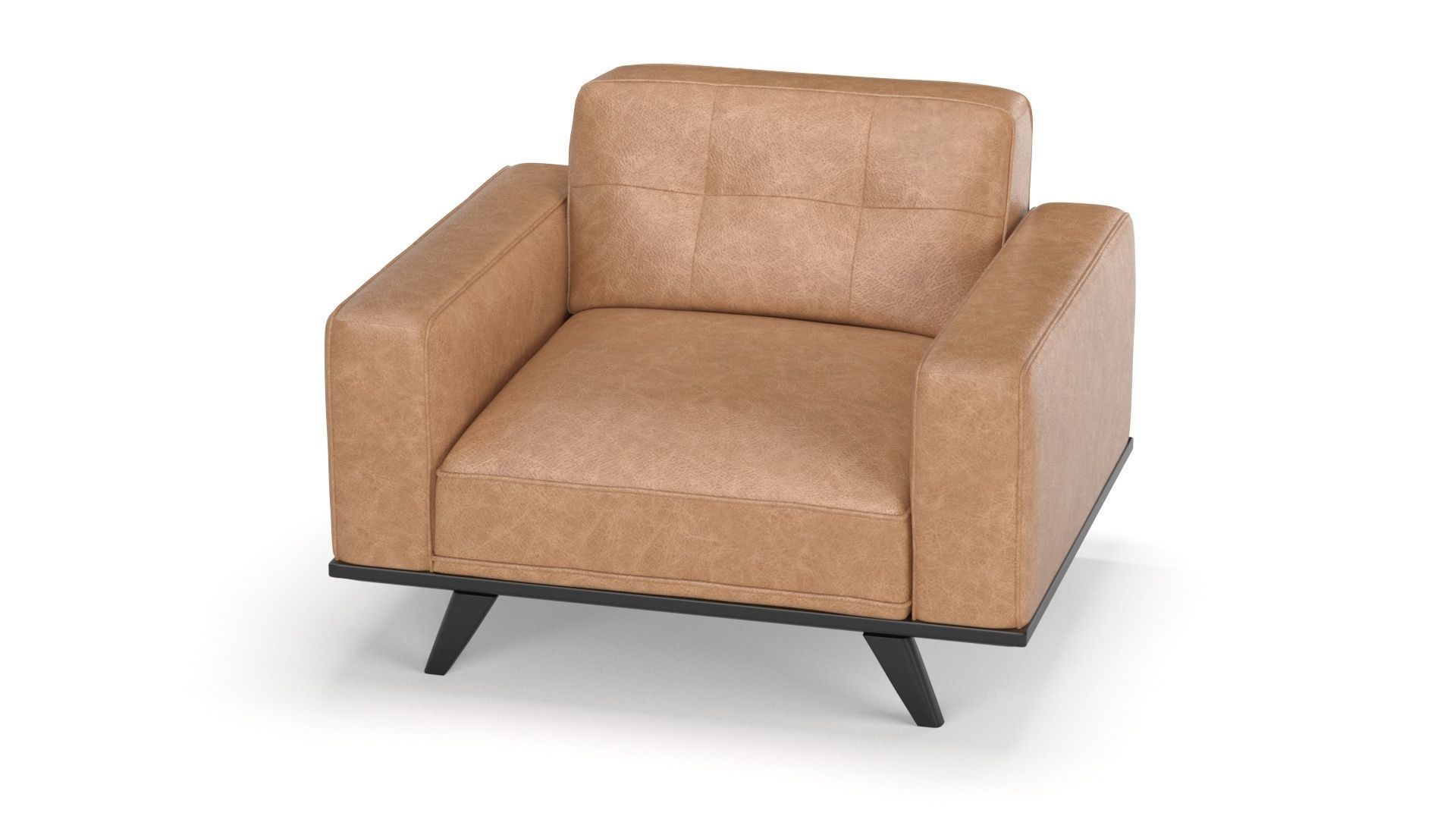 Rivet Bigelow Modern Oversized Leather Accent Chair 3D model | CGTrader
