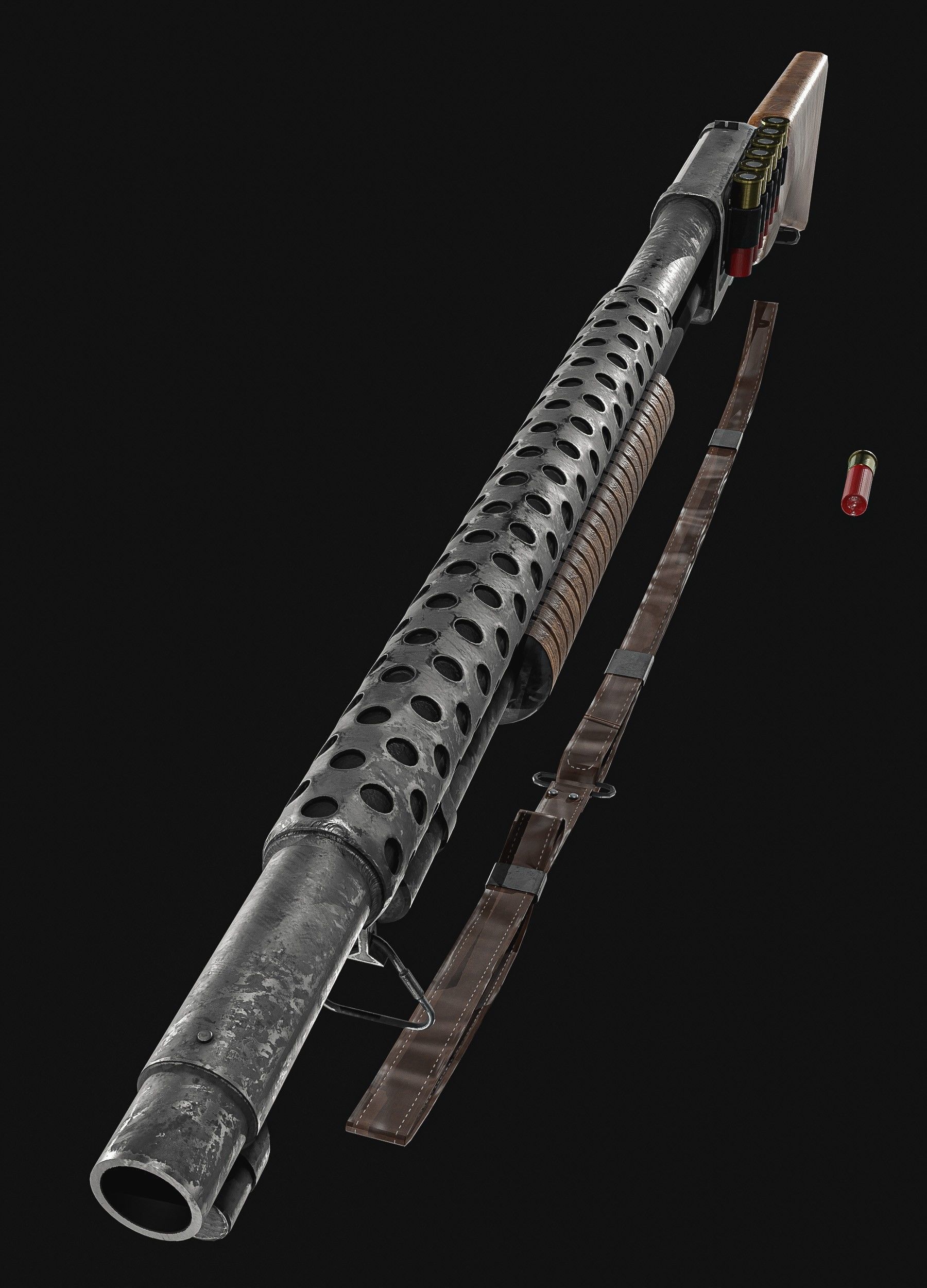 3D model Japanese Shotgun VR / AR / low-poly | CGTrader