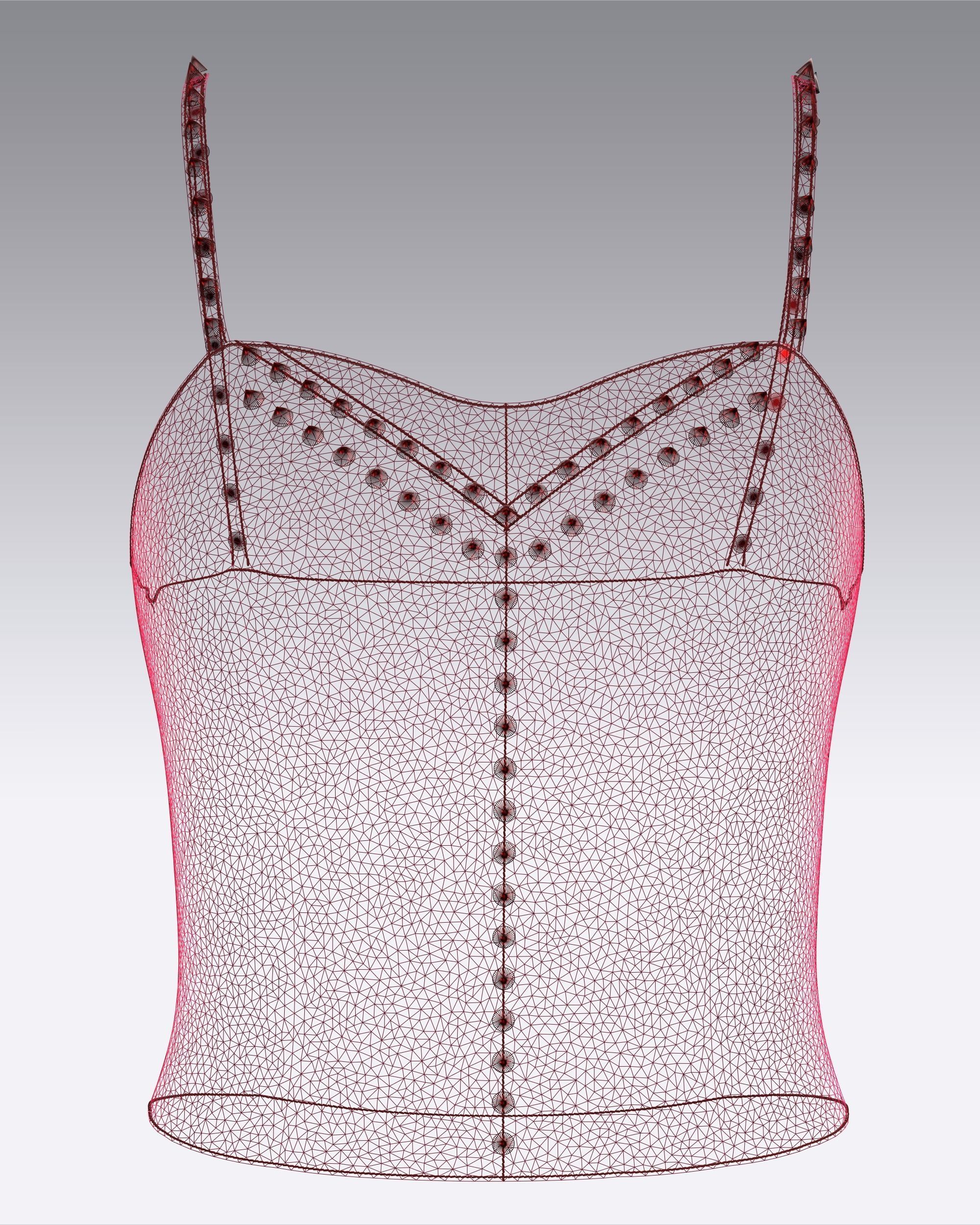 Party Bra Tops-Velvet 3D model | CGTrader