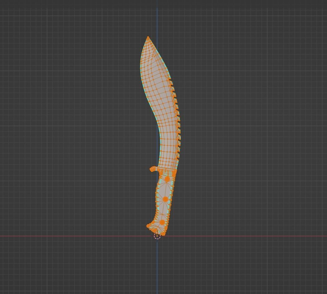 3D model Knife Sawback Kukri with Sheath VR / AR / low-poly | CGTrader