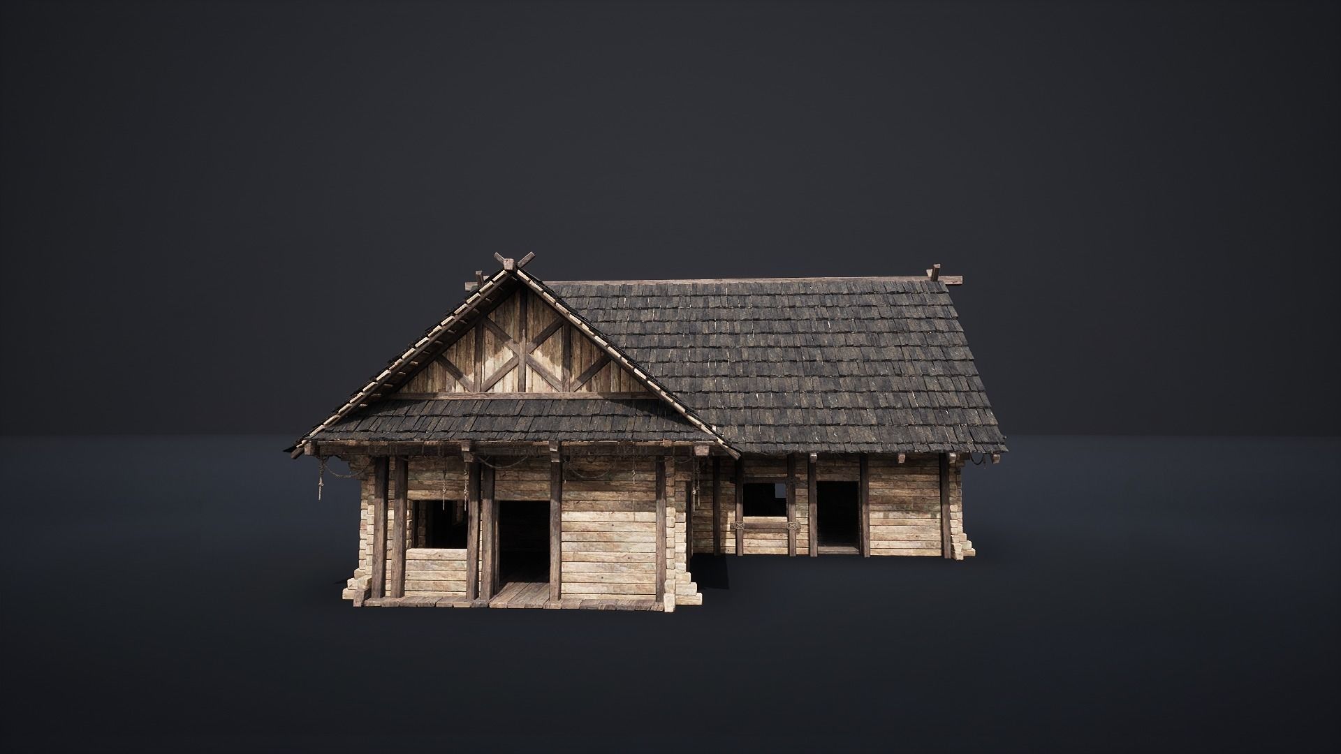 3D model MEDIEVAL SLAVIC HOUSE CABIN COTTAGE HUT VILLAGE FARM AAA ...
