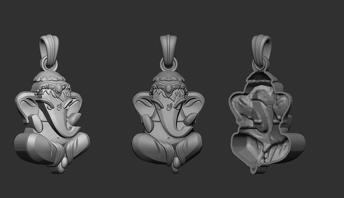Ganesha pillayar Pendant 3D model 3D printable | CGTrader