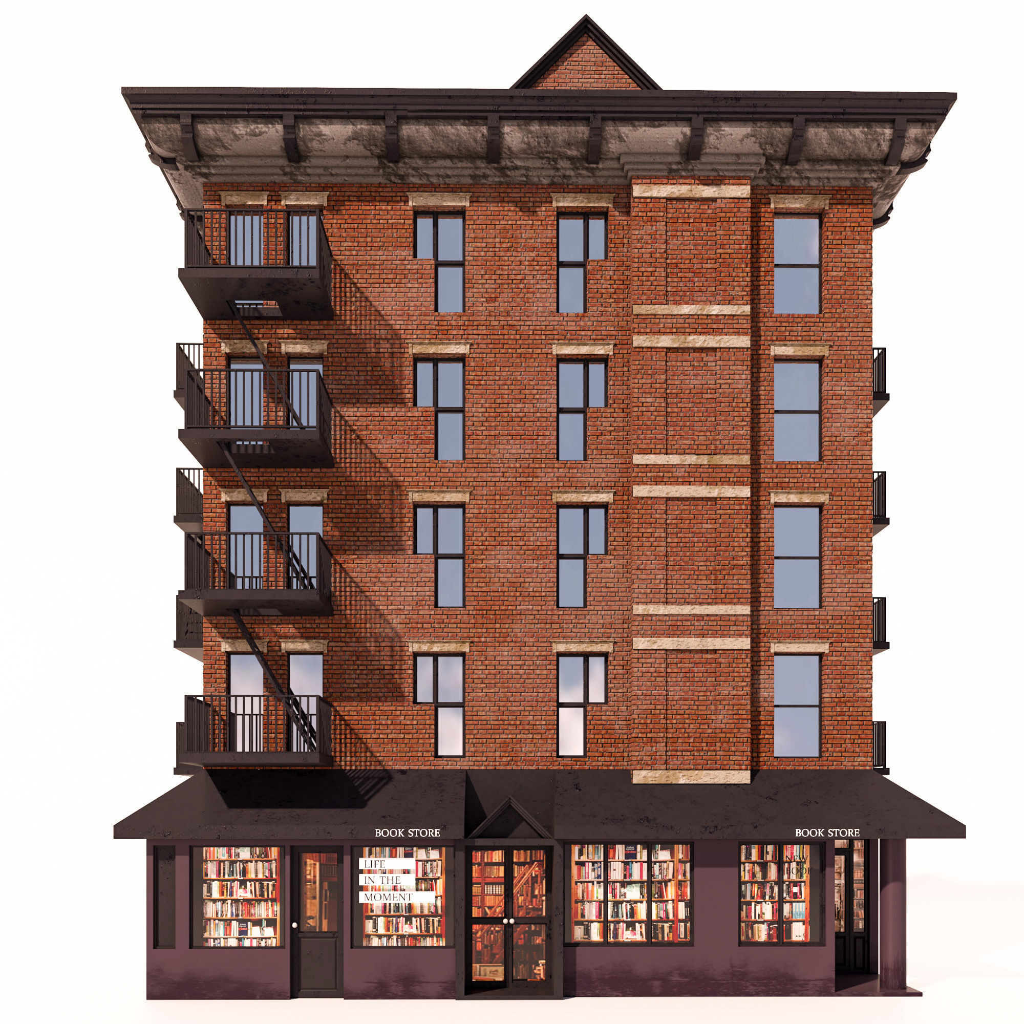 3D model Book selling building VR / AR / low-poly | CGTrader