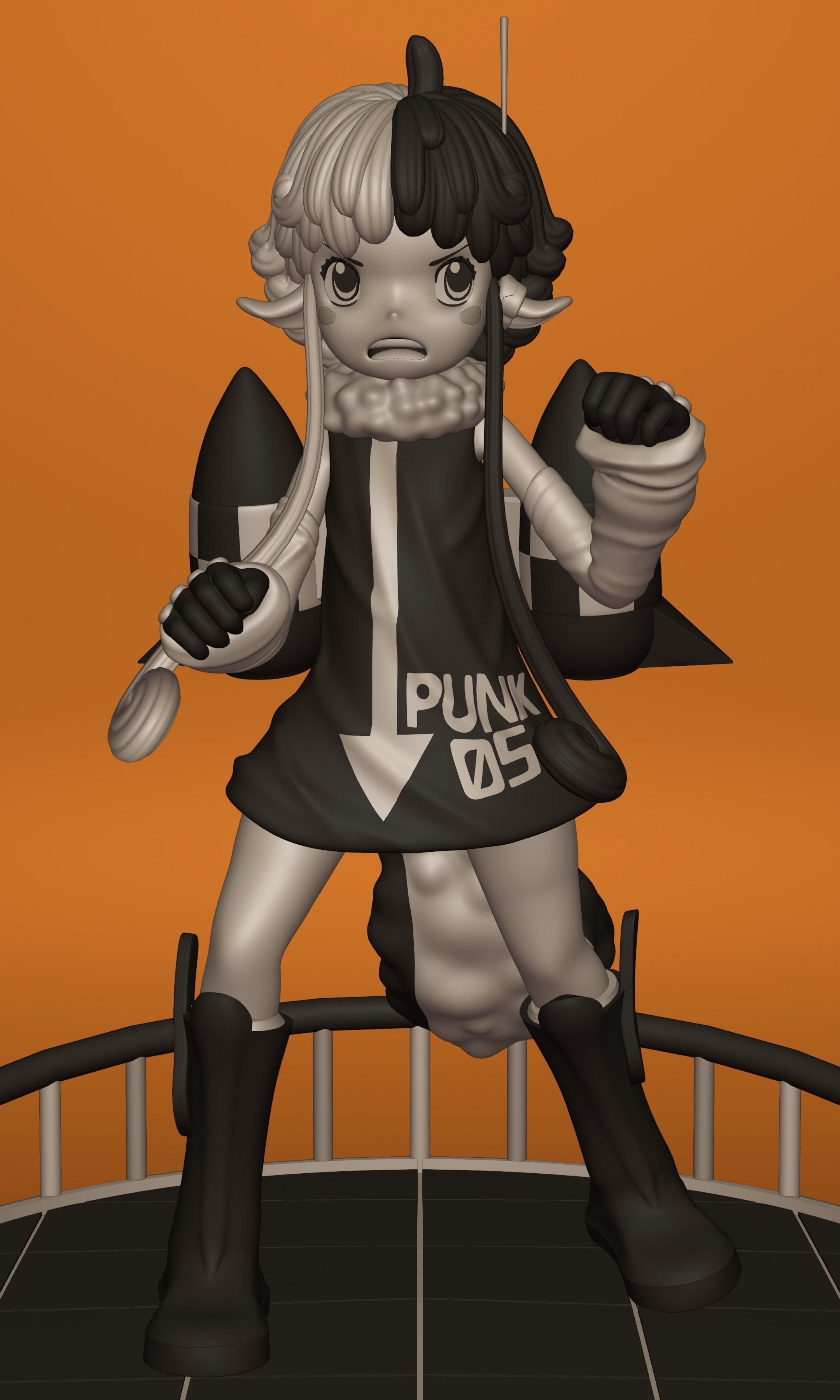 3D model ONE PIECE VEGAPUNK ATLAS FIGURE SCULPT VR / AR / low-poly ...