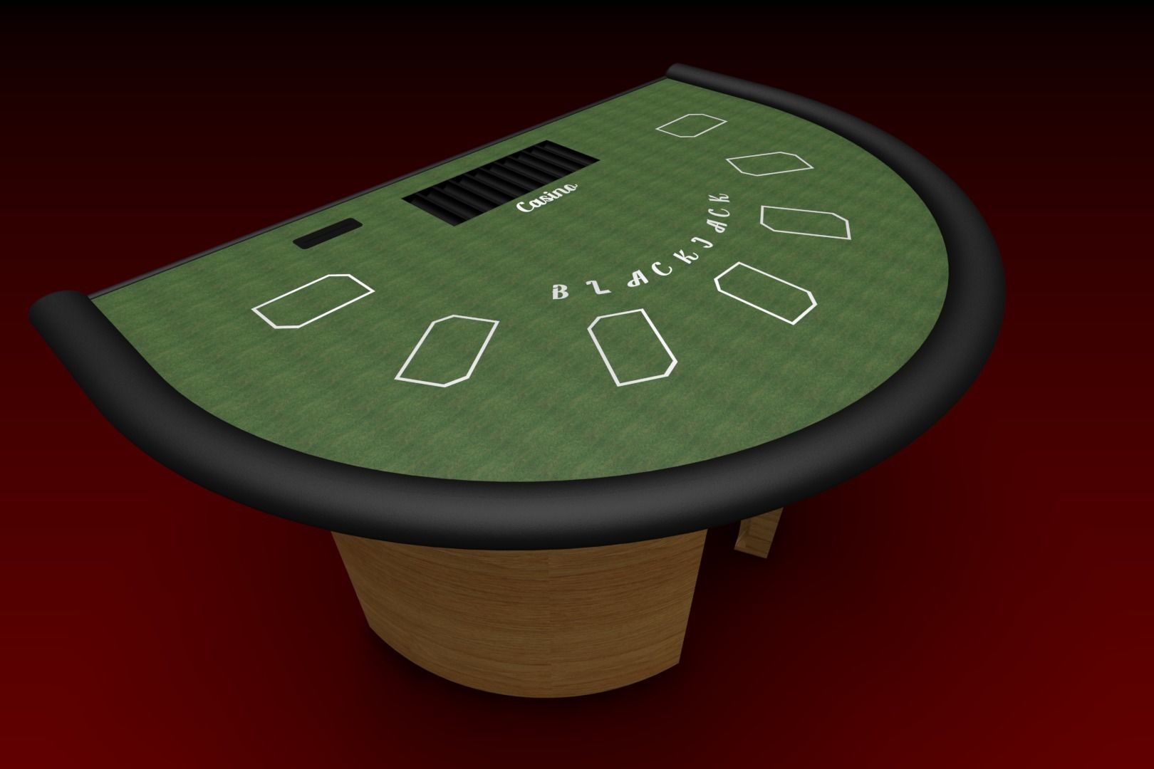 Blackjack table 3D model | CGTrader