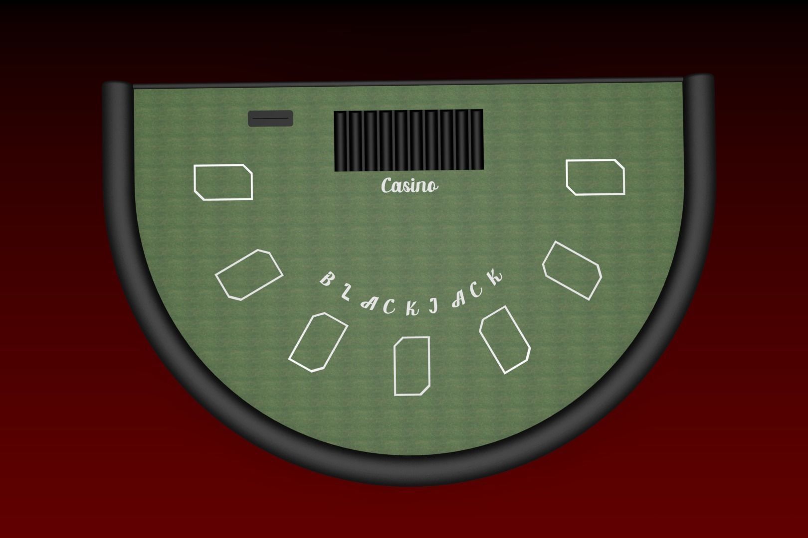 Blackjack table 3D model | CGTrader